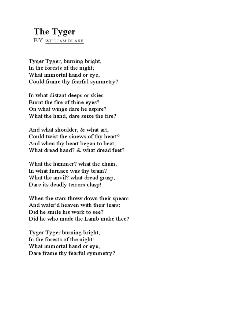 The Tyger | PDF
