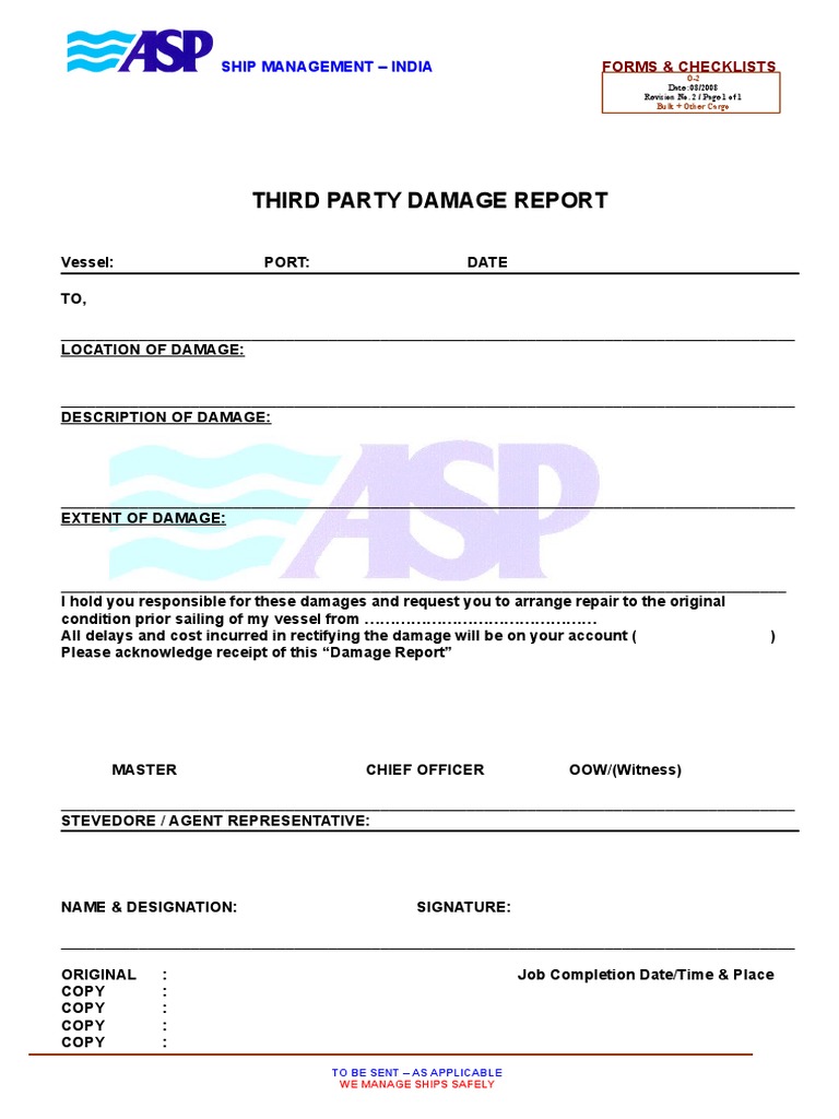 O-2-Third Party Damage Report | PDF
