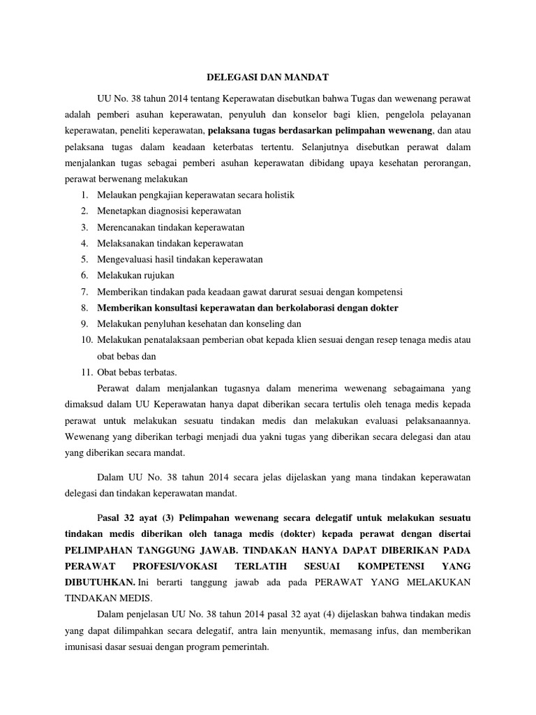 Delegasi Dan Mandat | PDF
