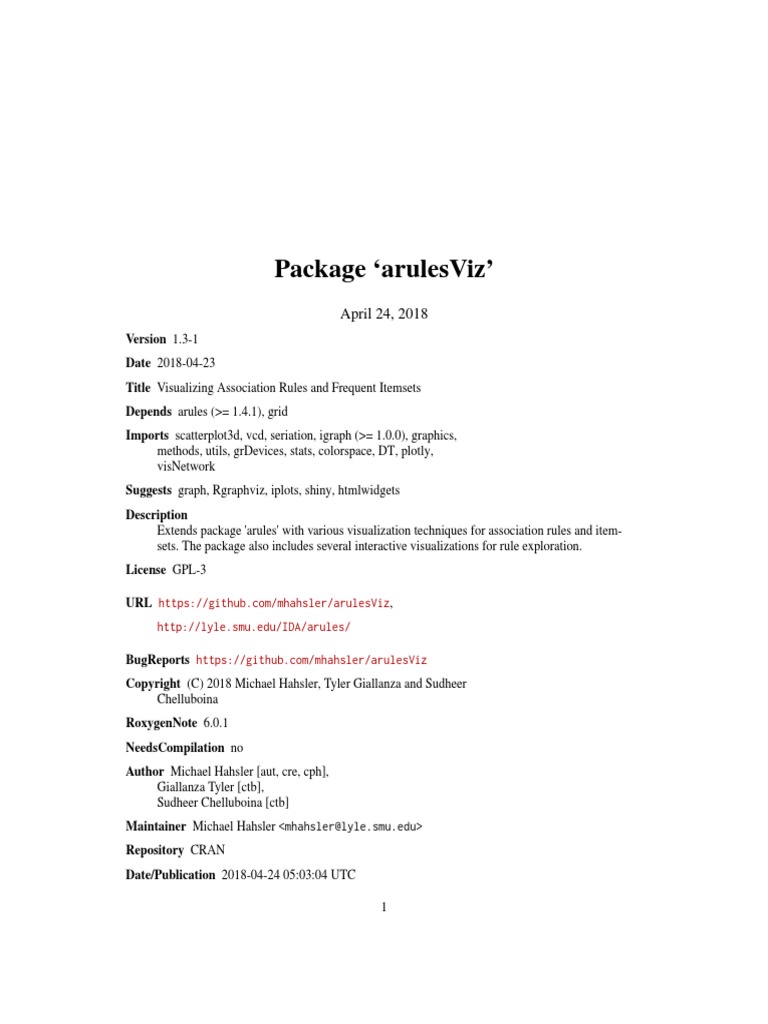 Arules Viz | PDF | Parameter (Computer Programming) | Vertex (Graph Theory)