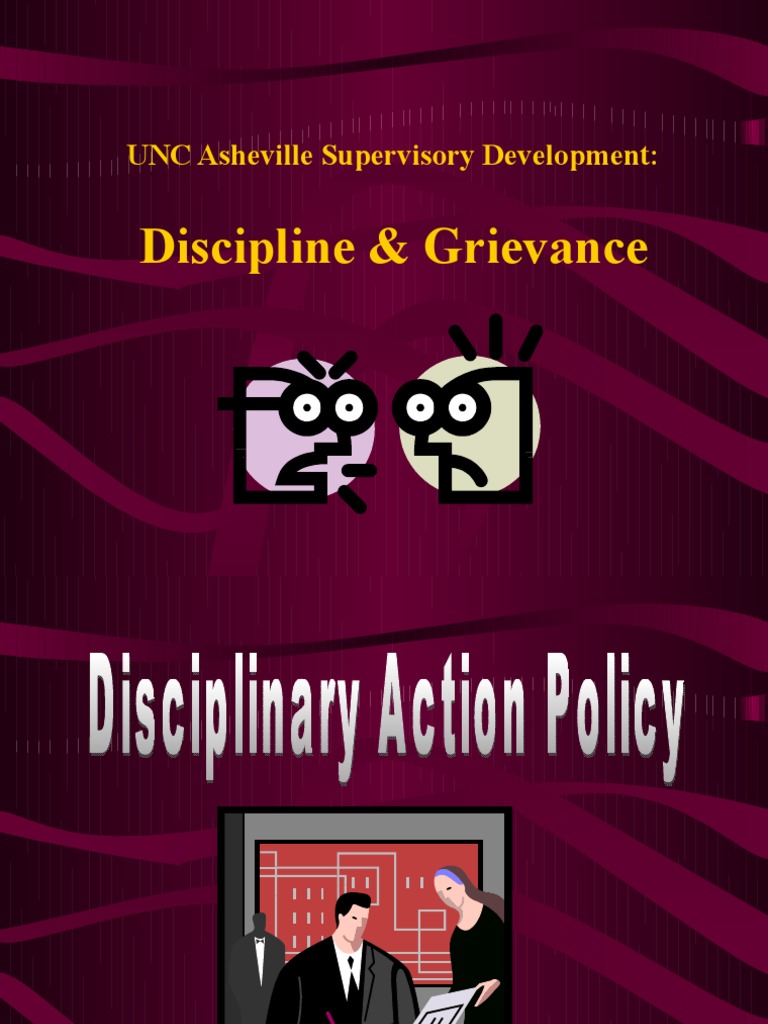 Discipline & Grievance: UNC Asheville Supervisory Development | PDF ...
