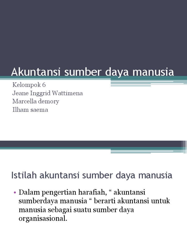 Akuntansi Sumber Daya Manusia | PDF