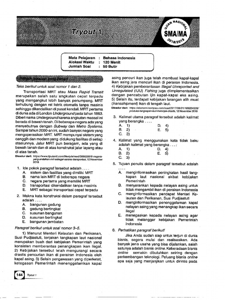 Try Out 1 | PDF