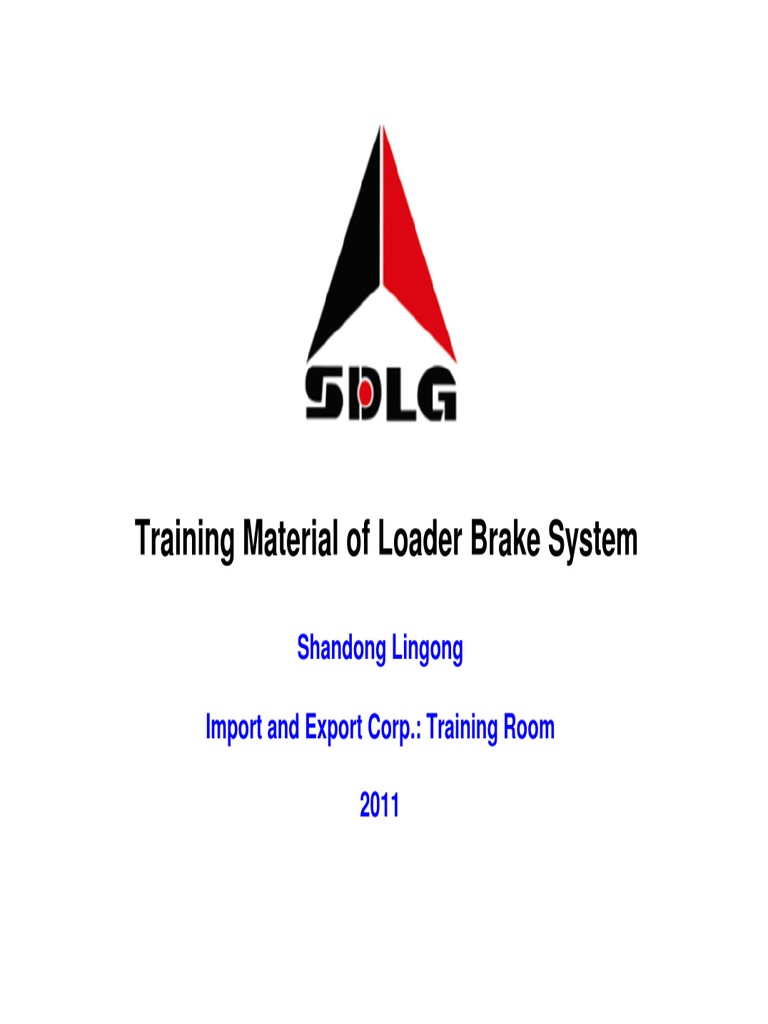 Training Material of Loader Brake System | PDF | Brake | Internal ...