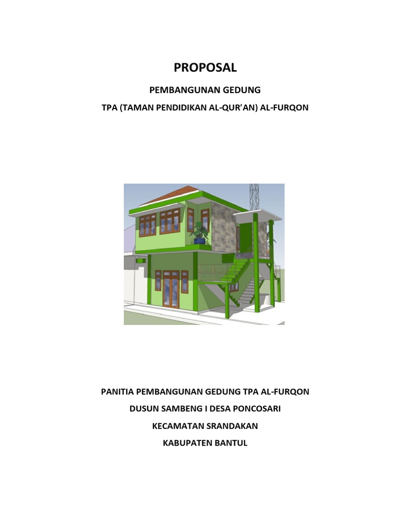 Proposal Pembangunan Gedung Tpa 2018 | PDF