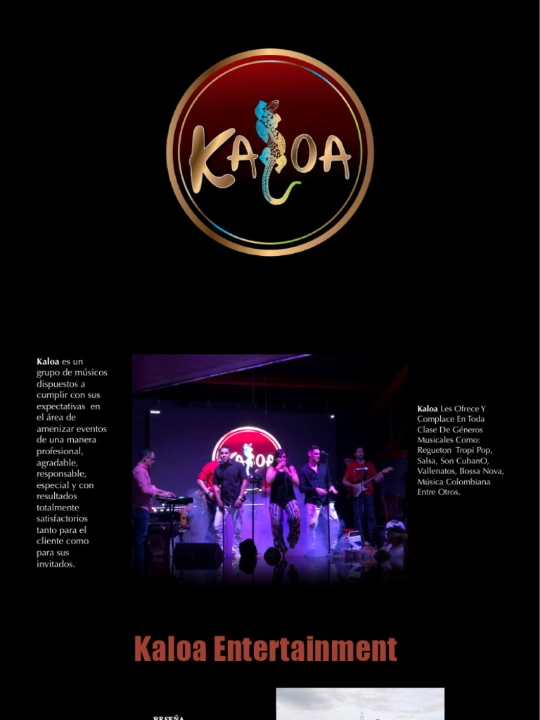 Brochure Kaloa | PDF | Grupos musicales | Las artes escénicas