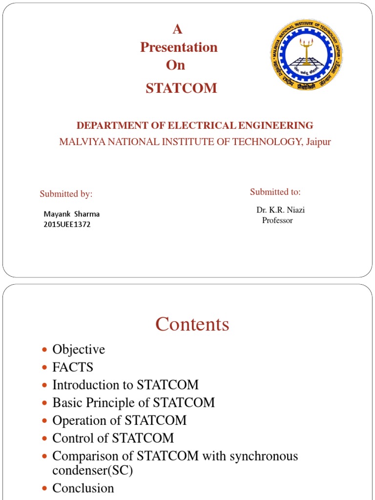 STATCOM Presentation Enhances Transmission Flexibility | PDF | Power ...