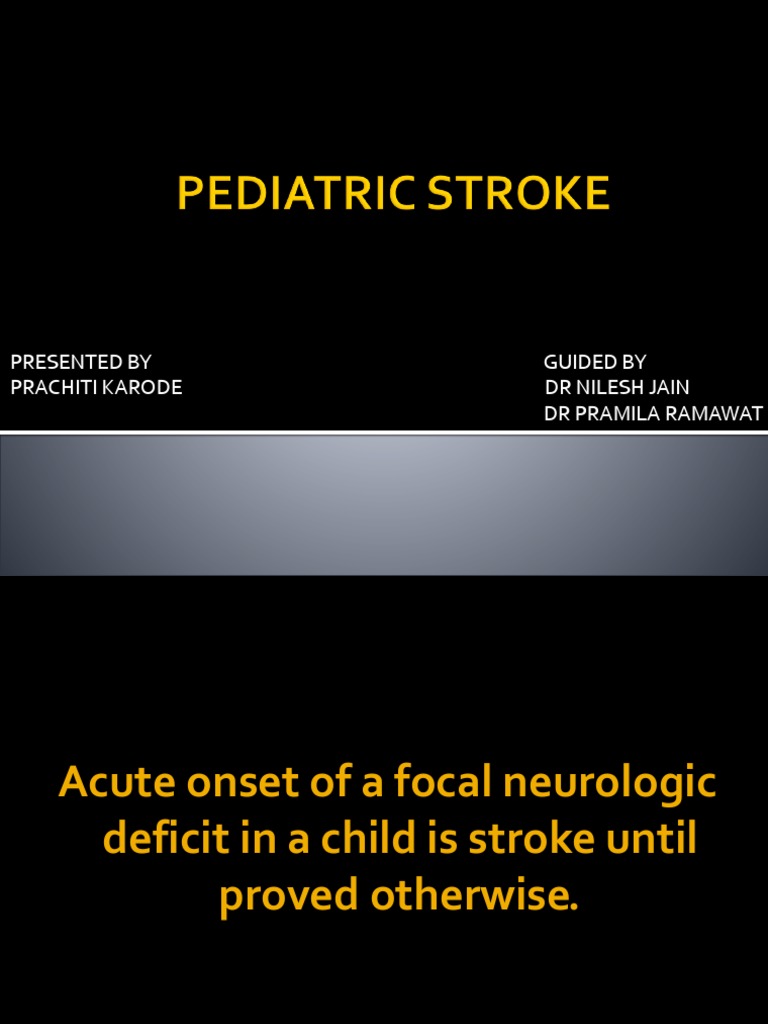 Pediatric Stroke: Diagnosis and Types | PDF | Stroke | Thrombosis