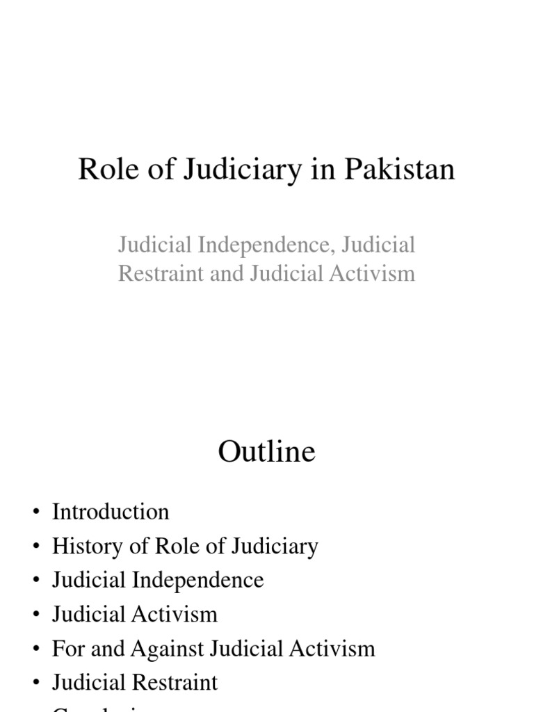 Role of Judiciary in Pakistan | PDF | Judiciaries | Supreme Courts