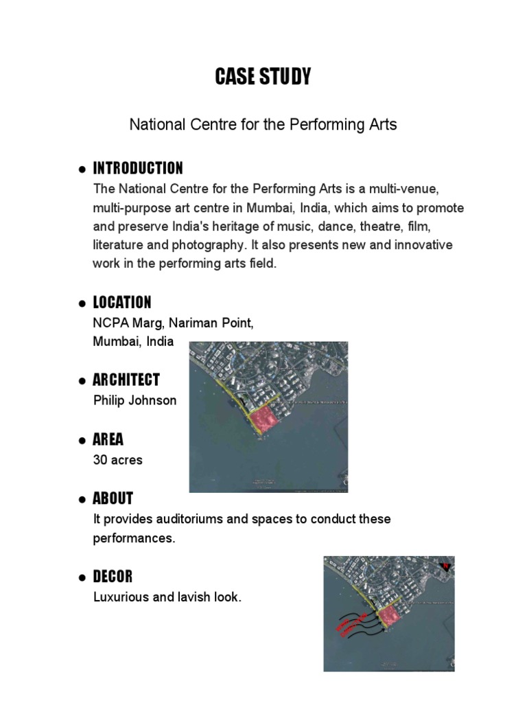 Case Study On NCPA | PDF | Buildings And Structures | Theatre