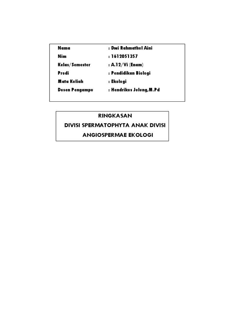 ANGIOSPERMAE | PDF | Sains & Matematika