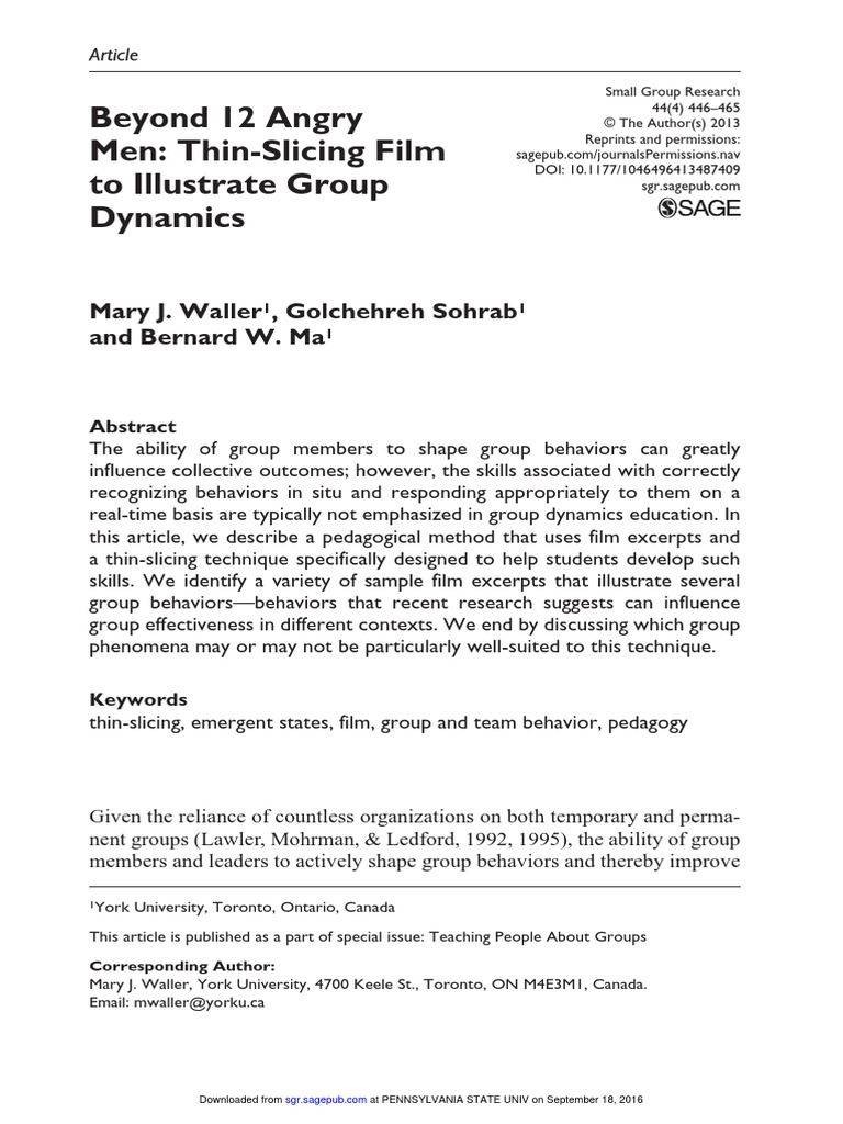 12 Angry Men | PDF | Social Group | Leadership