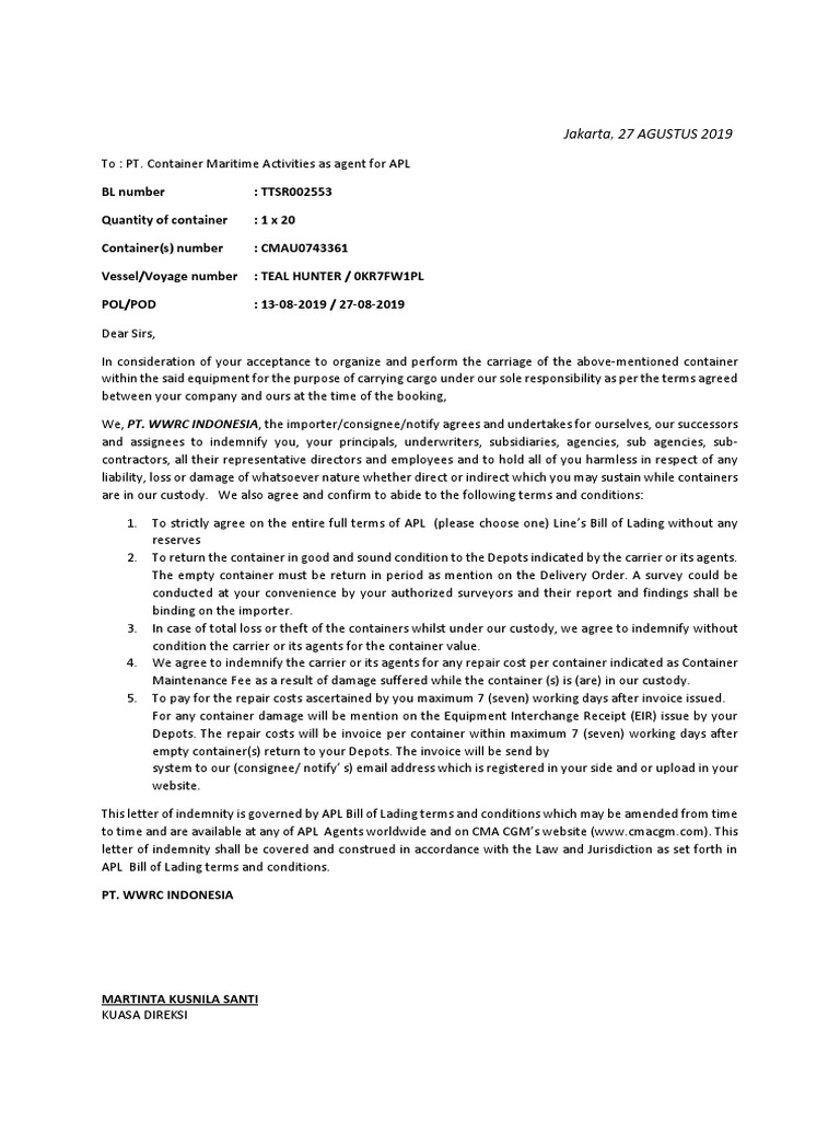 Loi New | PDF | Bill Of Lading | Invoice