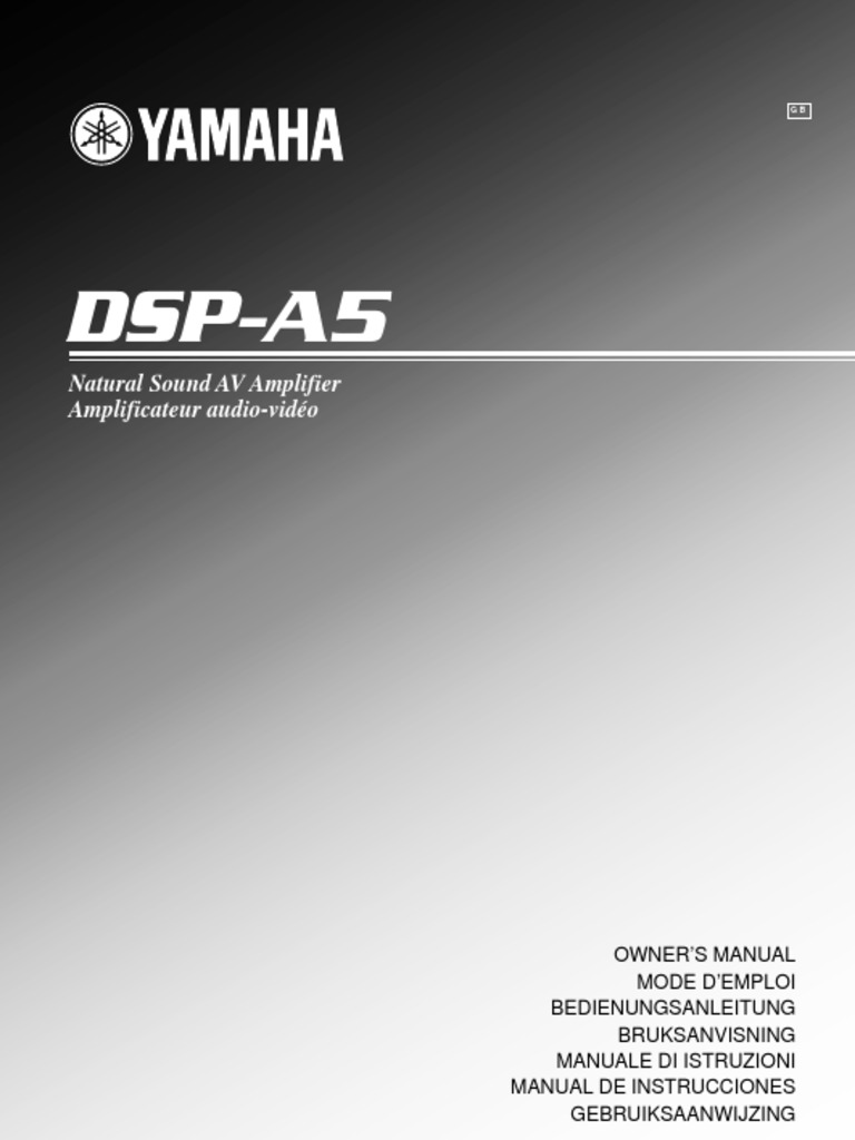 DSP-A5: Natural Sound AV Amplifier Amplificateur Audio-Vidéo | PDF | Loudspeaker | Ac Power ...