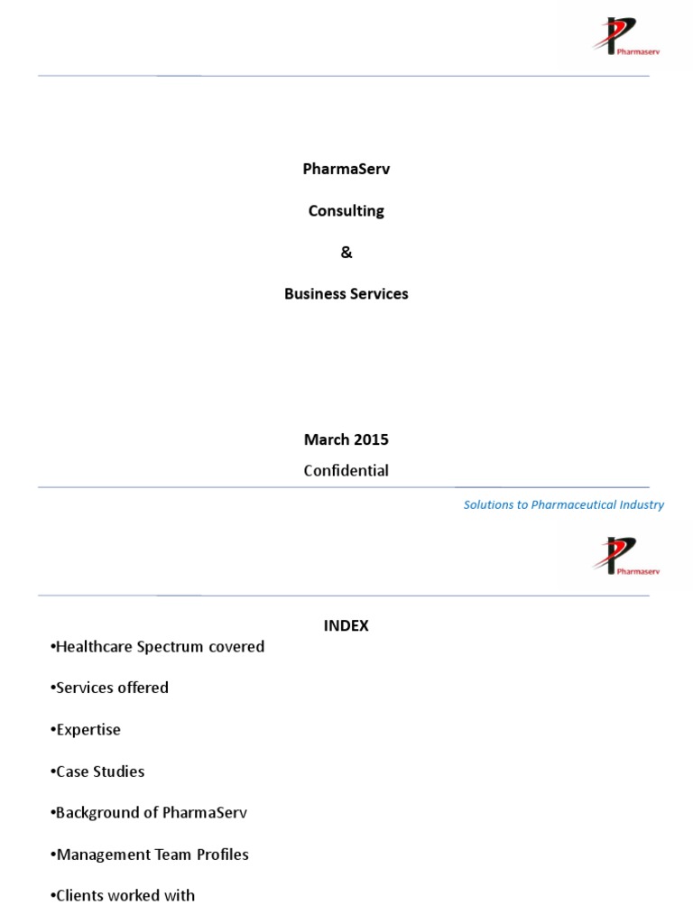PharmaServ Solutions Presentation | PDF | Drug Development ...