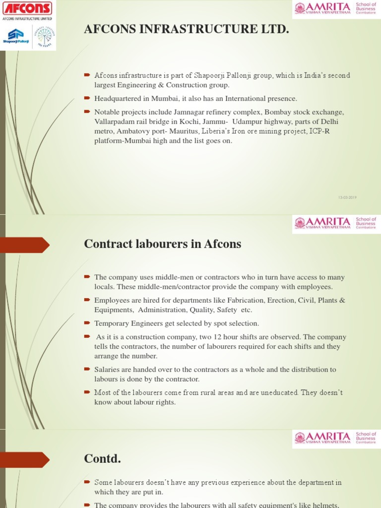 Afcons Infrastructure Ltd Overview | PDF