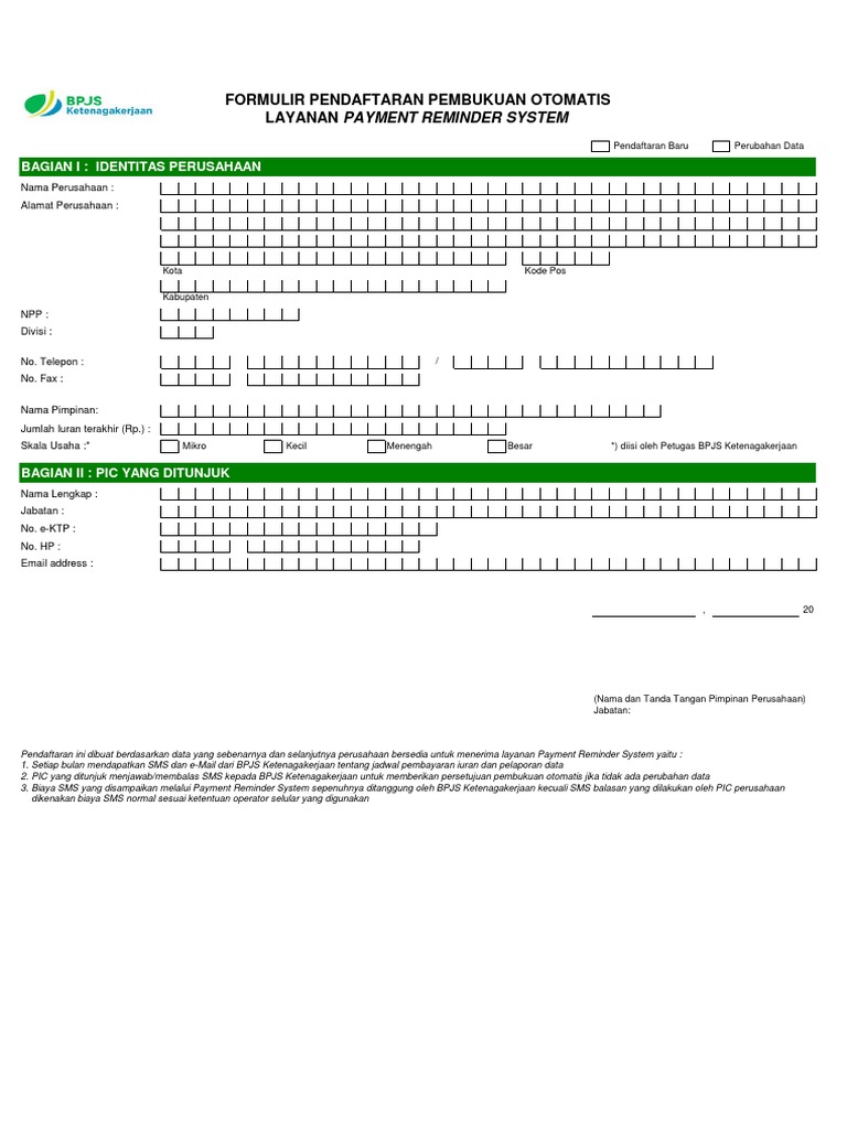 Form Registrasi PRS | PDF
