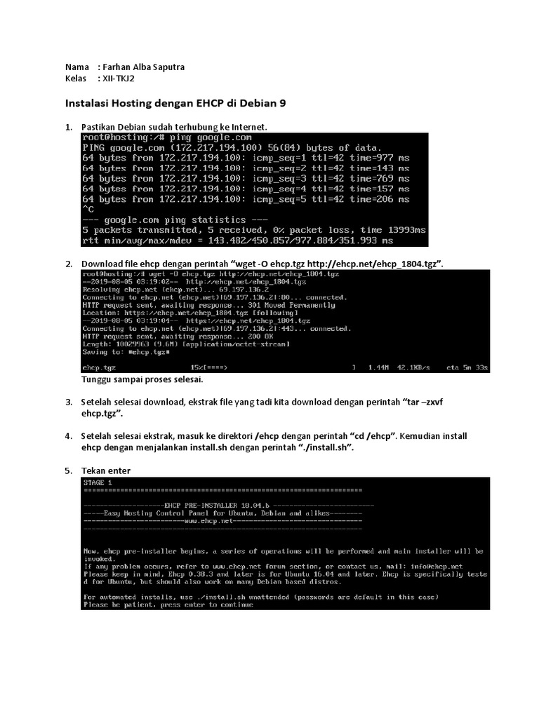 Farhan Alba Saputra - Instalasi EHCP | PDF