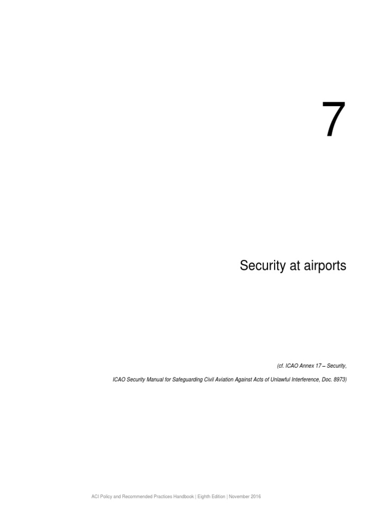 ACI Policies and Recommended Practices Handbook Security at Airports ...