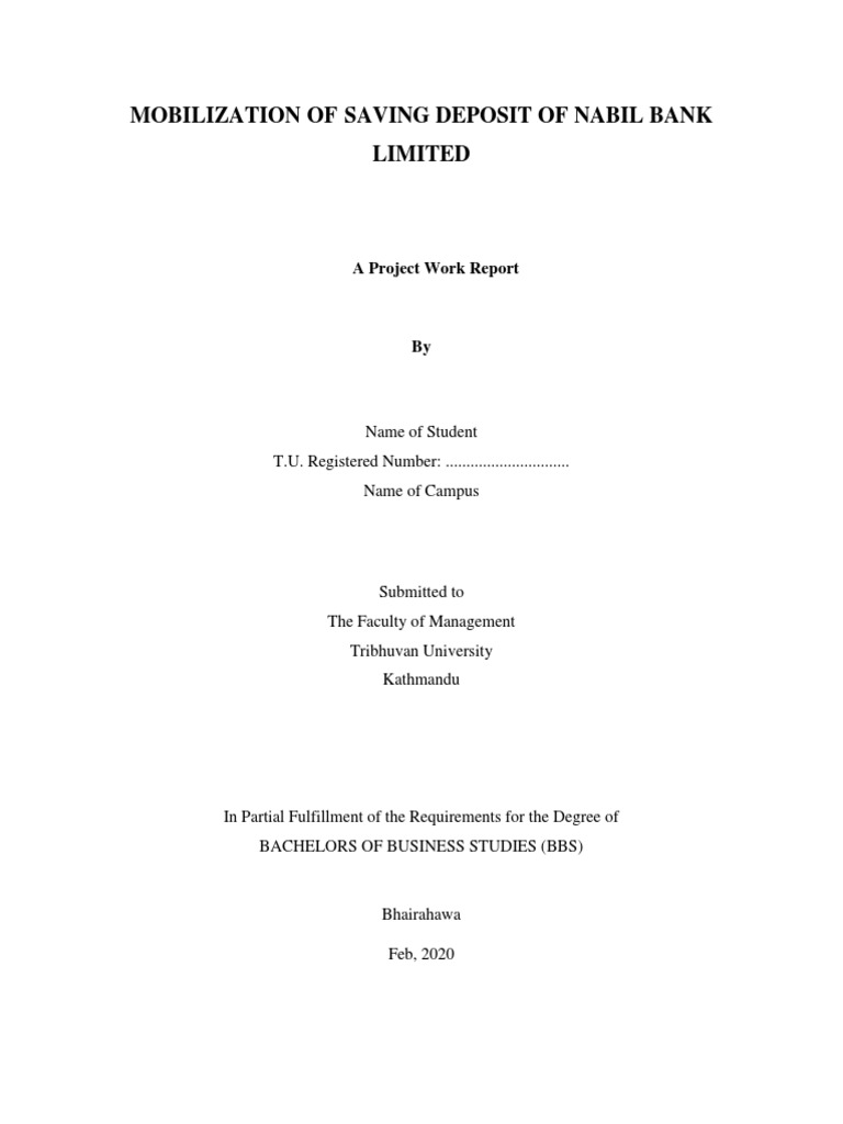 Proposal of Nabil Bank | PDF | Securities (Finance) | Banks