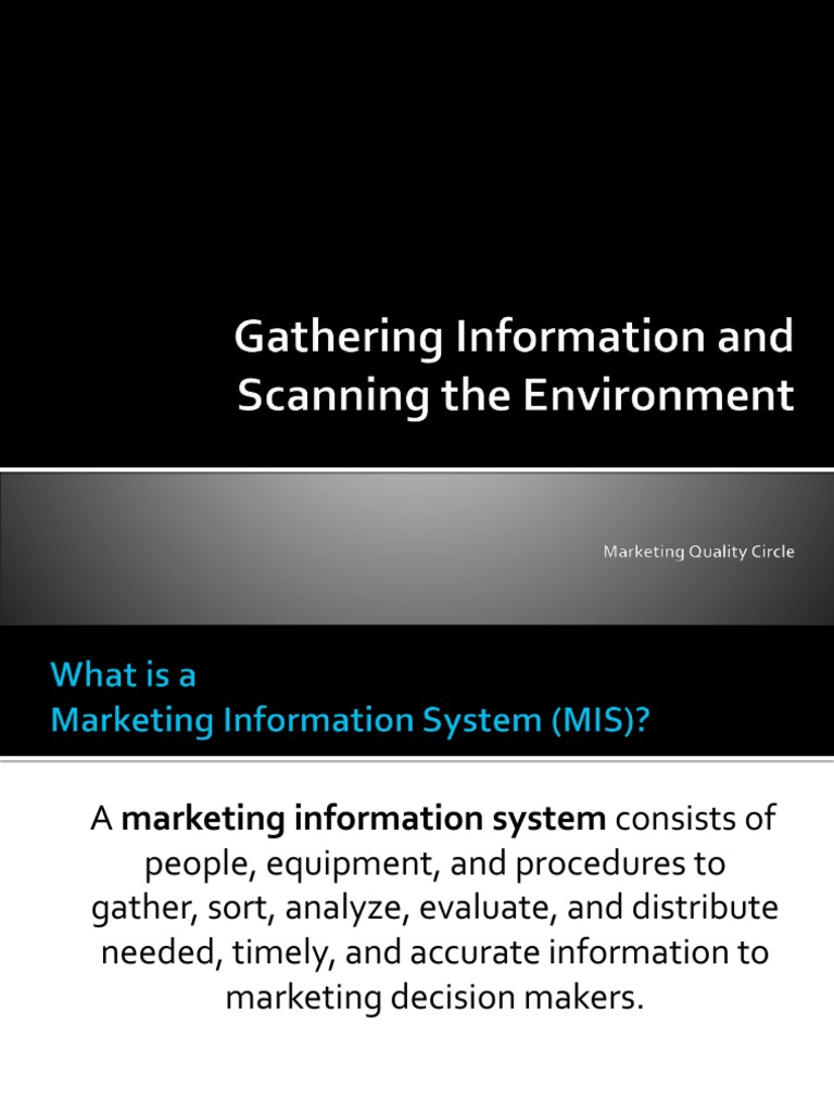 Gathering Information and Scanning The Environment | Download Free PDF ...