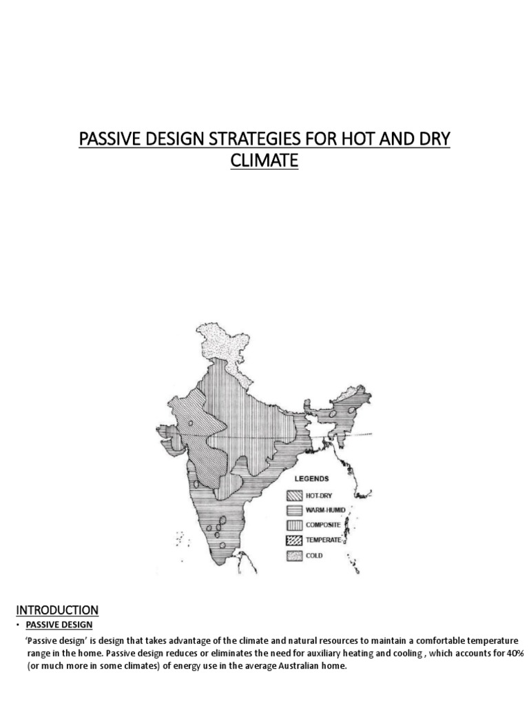 Passive Design Strategies For Hot and Dry Climate | PDF | Building ...