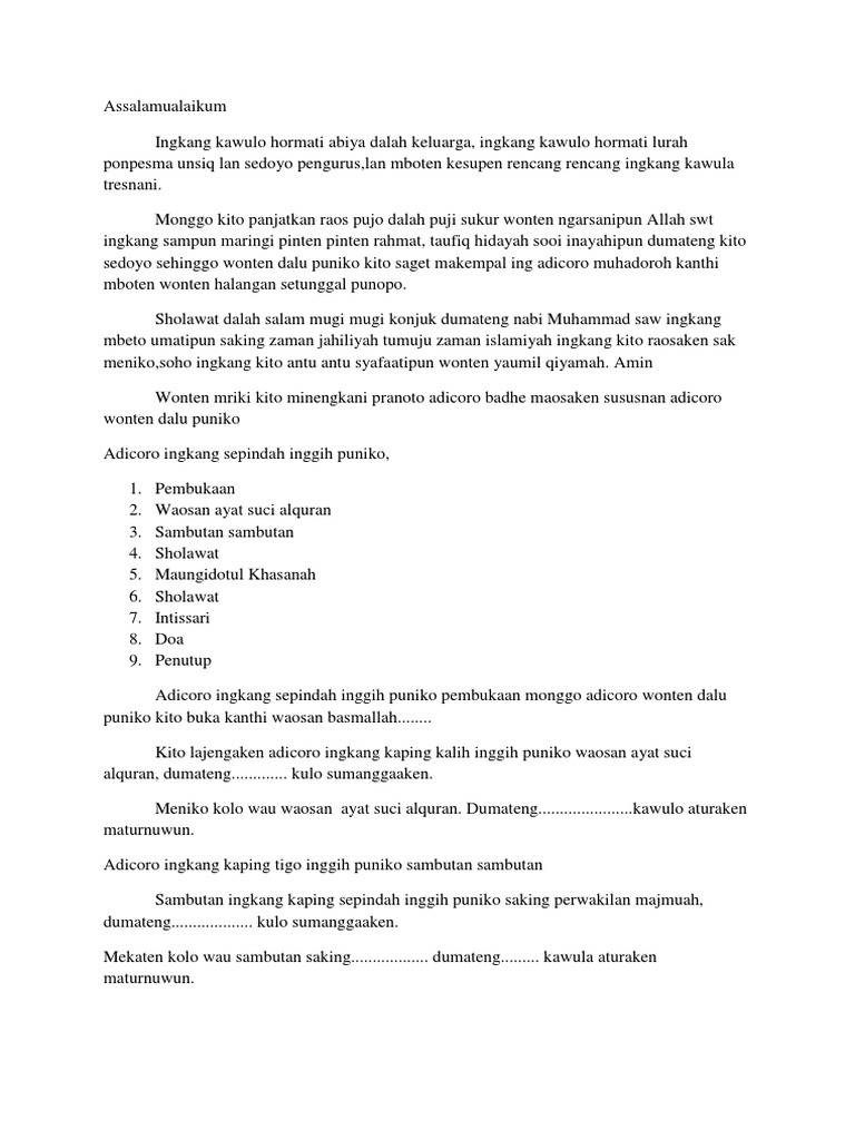 Teks Muhadoroh | PDF