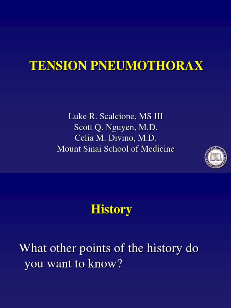 Chest Tension Pneumothorax | PDF | Lung | Thorax