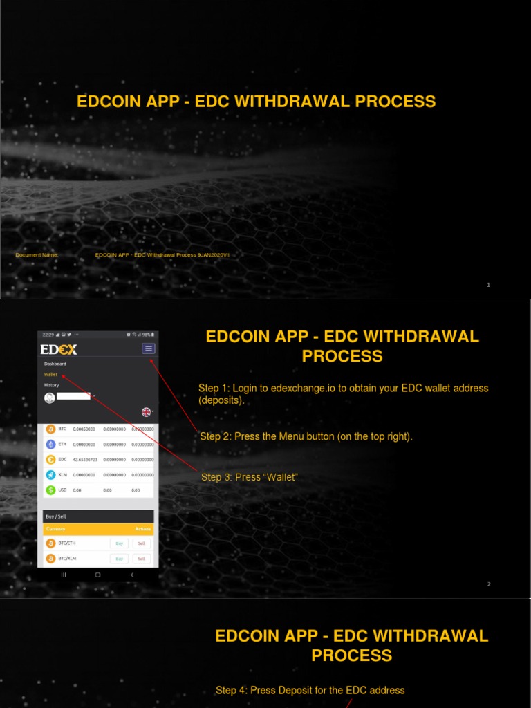 EDCOIN APP - EDC Withdrawal Process | PDF | Qr Code | Areas Of Computer ...