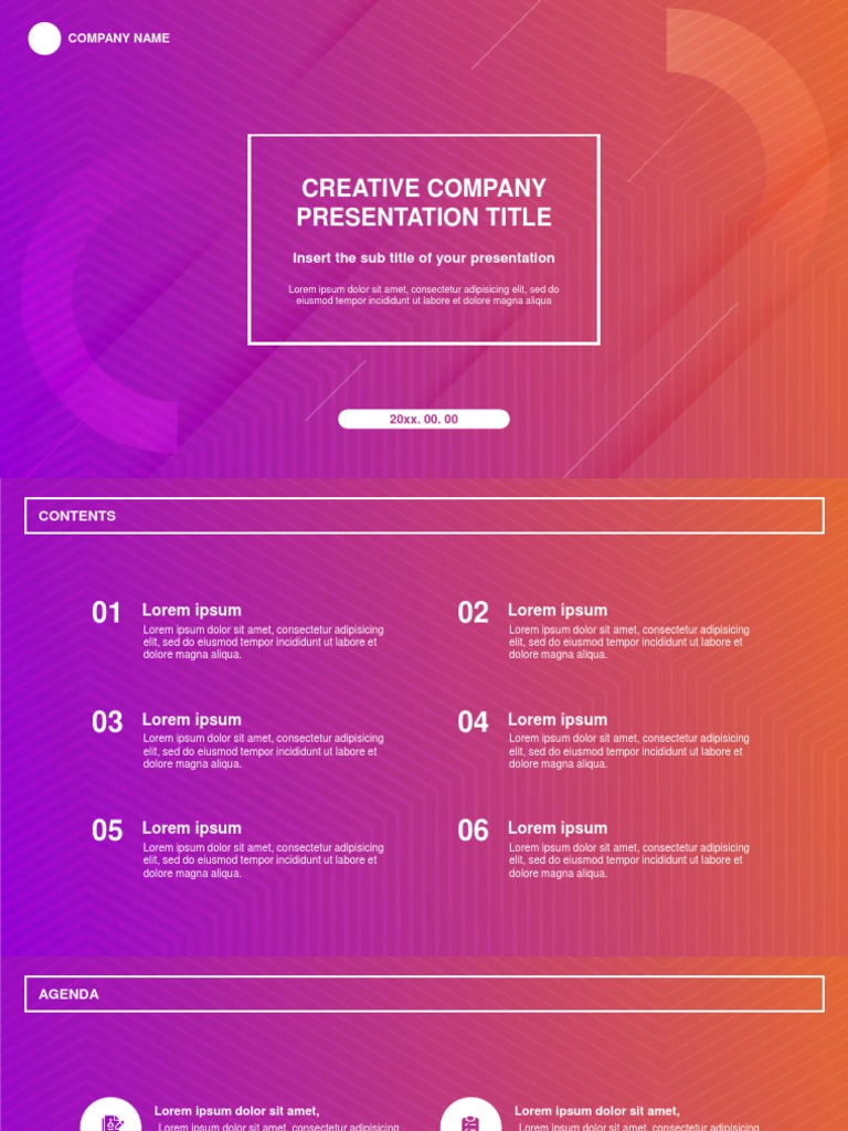 Creative Company Free Powerpoint Template - PPTMON | PDF | Business