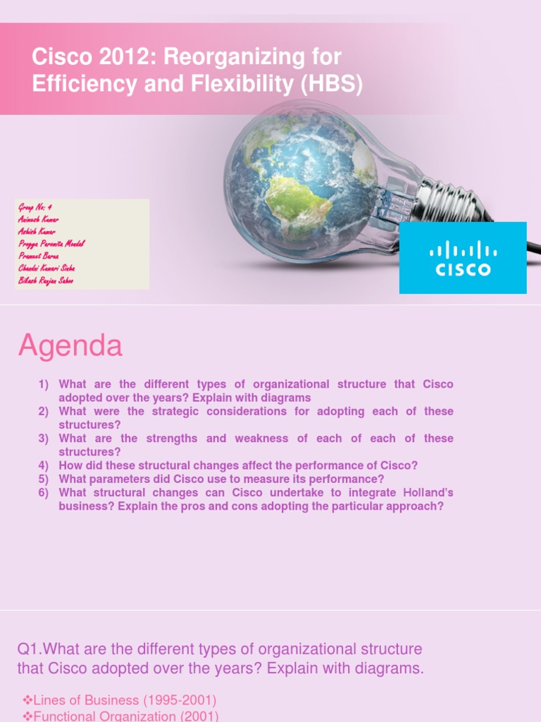 SecA Group4 CISCO OB | PDF | Organizational Structure | Marketing