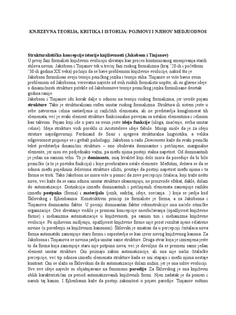 Knjizevna Teorija | PDF