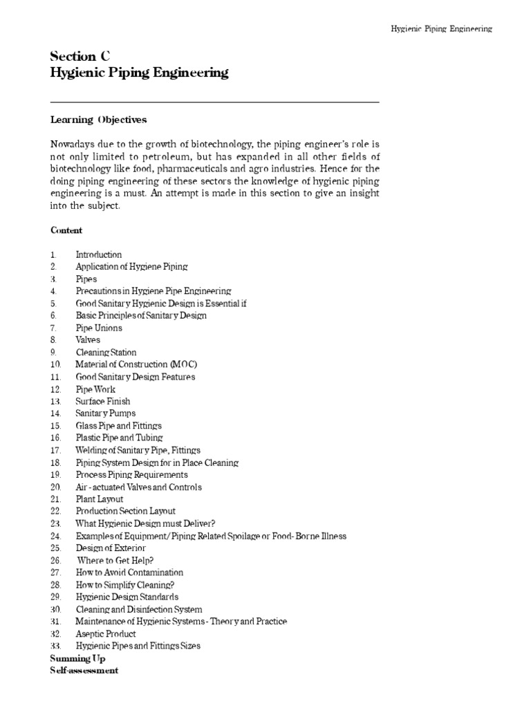 Hygienic Piping Engineering Overview | PDF | Pipe (Fluid Conveyance ...