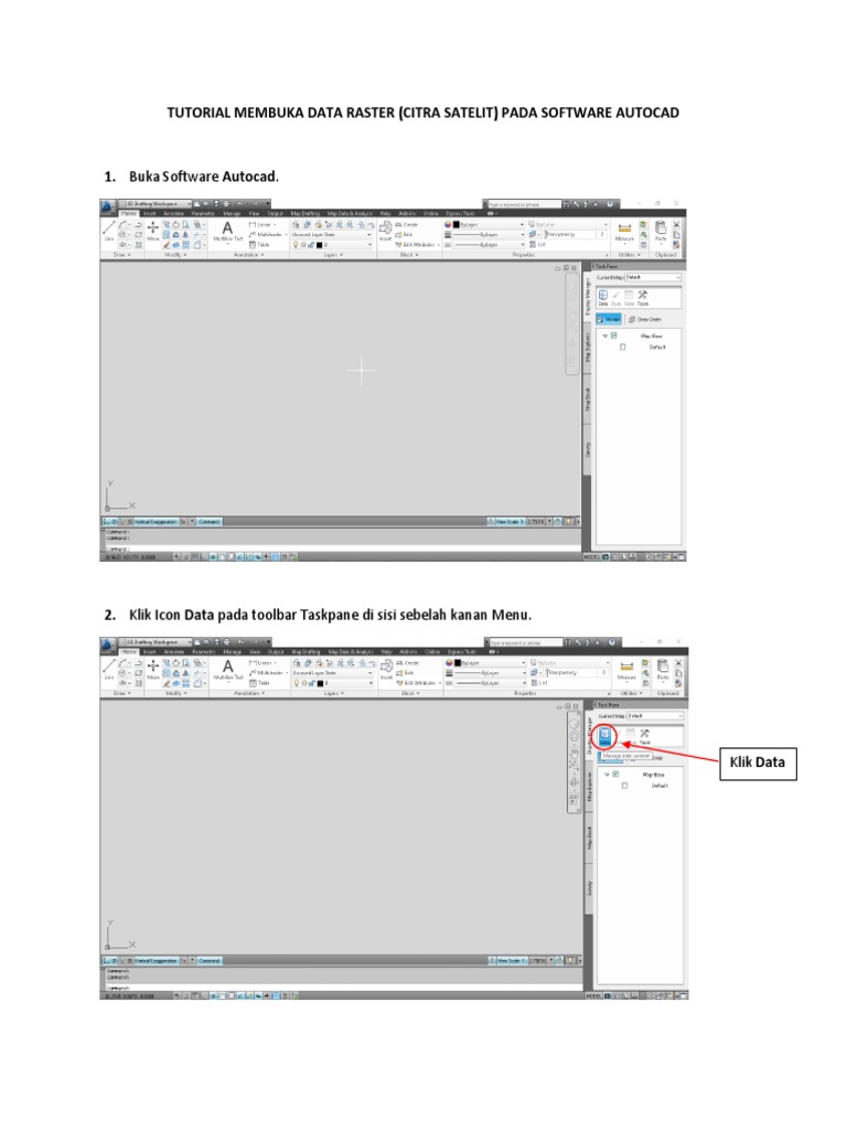 Tutorial Membuka Data Raster Pada Software Autocad | PDF