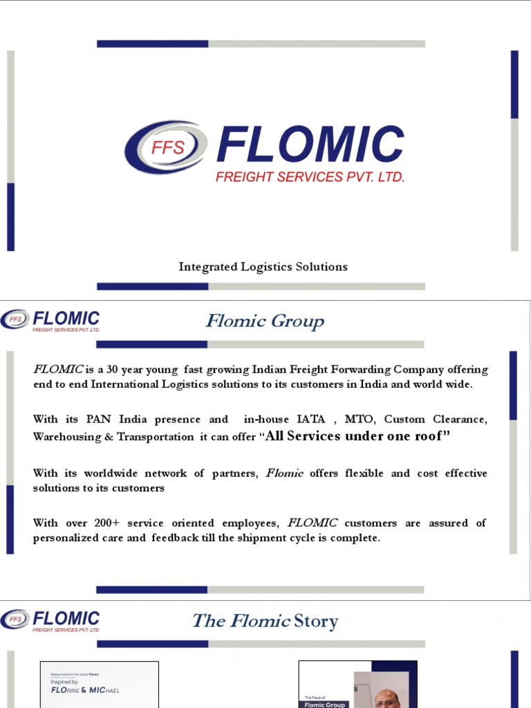 Flomic Group PPT - Aug-19 PDF | PDF | Warehouse | Cargo