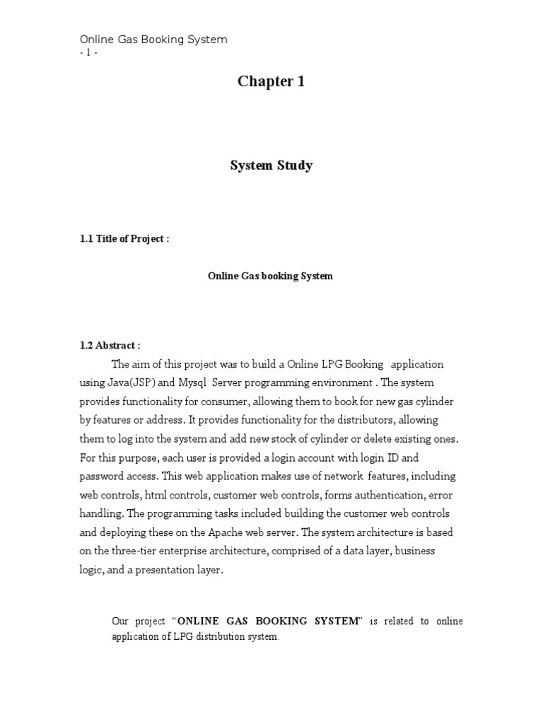 Online Gas Booking System | PDF | My Sql | Databases
