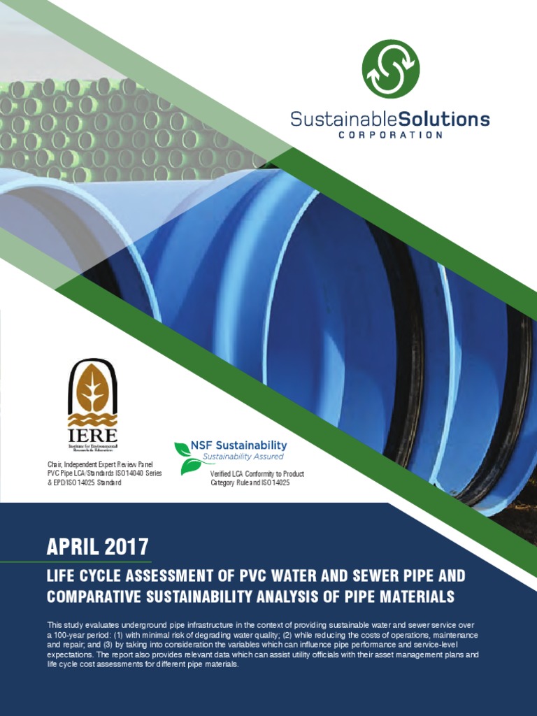 Life Cycle Assessment of PVC Water and Sewer Pipe and Comparative ...