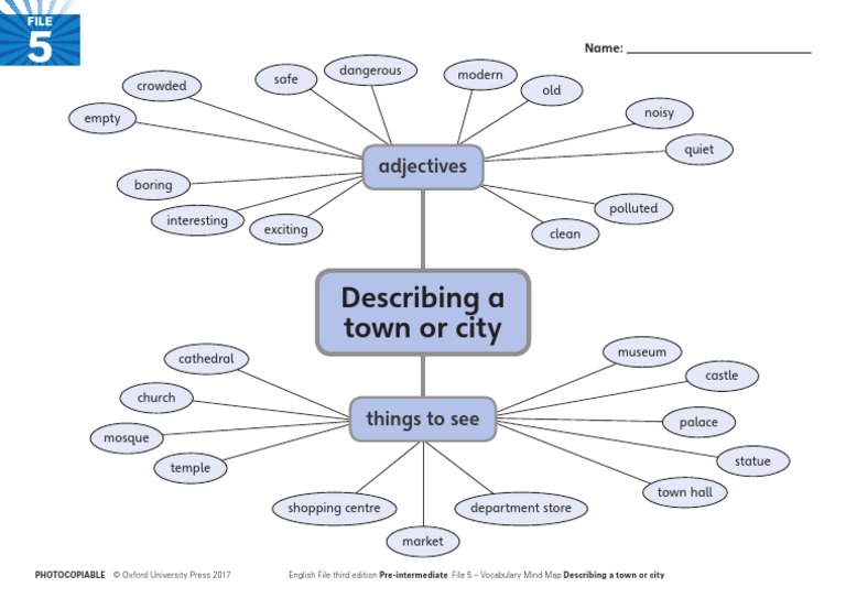 File 5 - Vocab - Describing A Town or City - Complete PDF | PDF ...