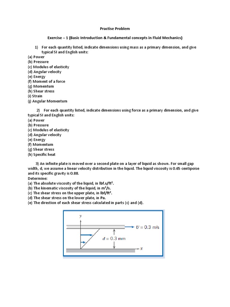Viscosity Dimensions and Calculations | PDF | Viscosity | Shear Stress