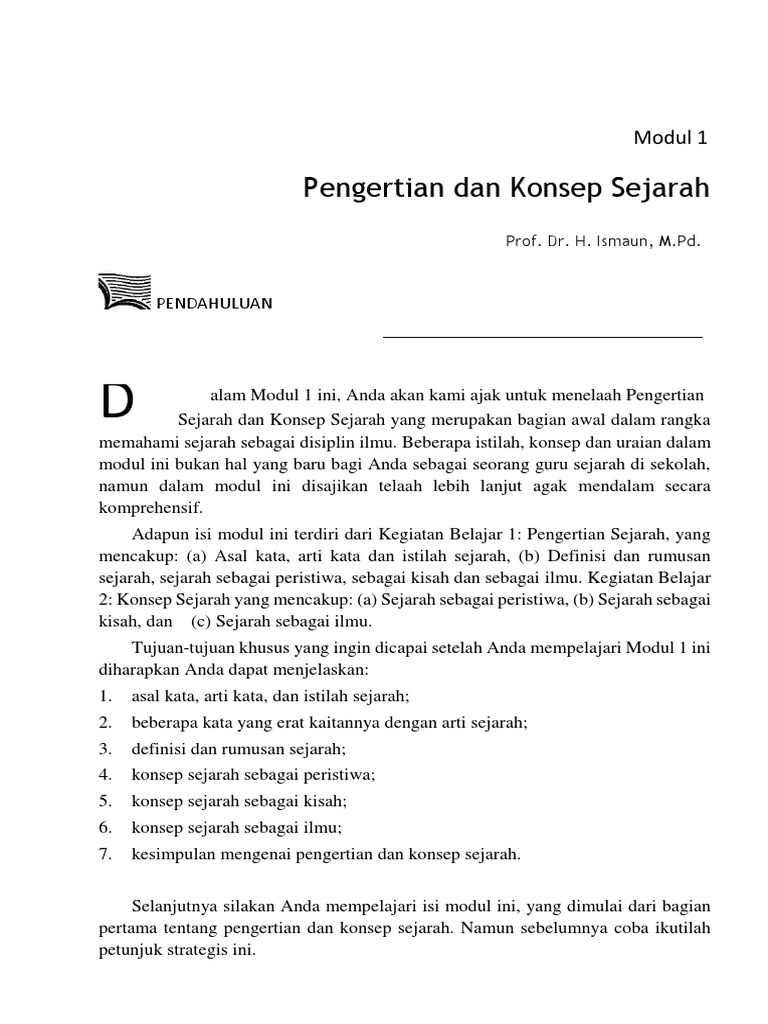 Konsep Dan Pengertian Sejarah | PDF