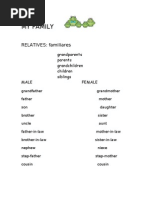 Family Member Chart | PDF