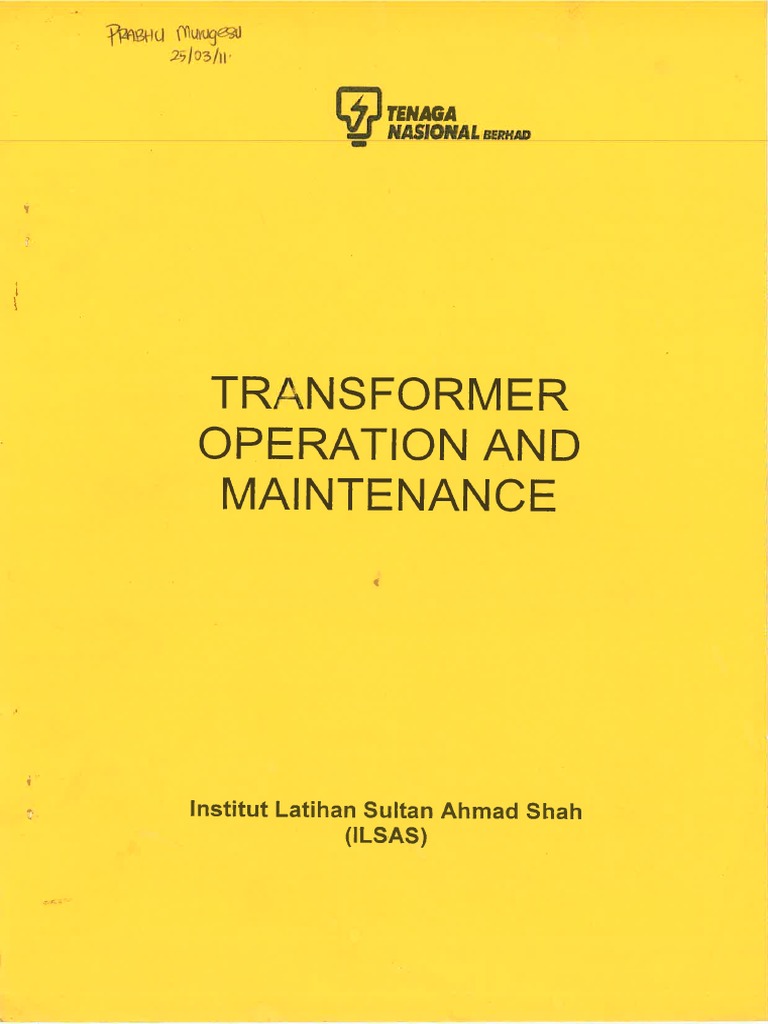 Transformer Operations and Maintenance - TNB | PDF