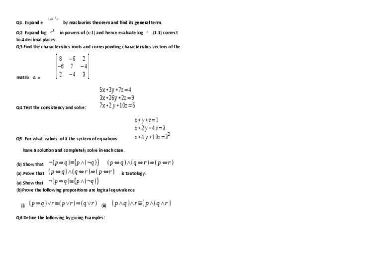 Mathematical Expansions and Proofs | PDF