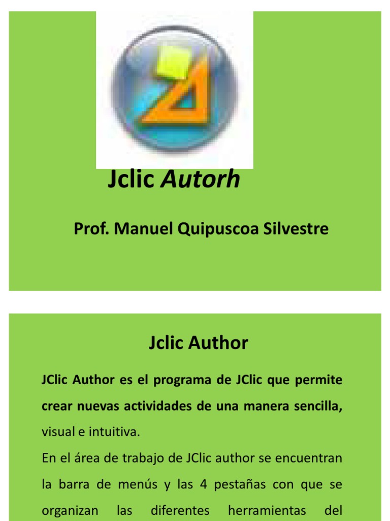 JClic Author Powert Point | PDF | Archivo de computadora | Ventana ...