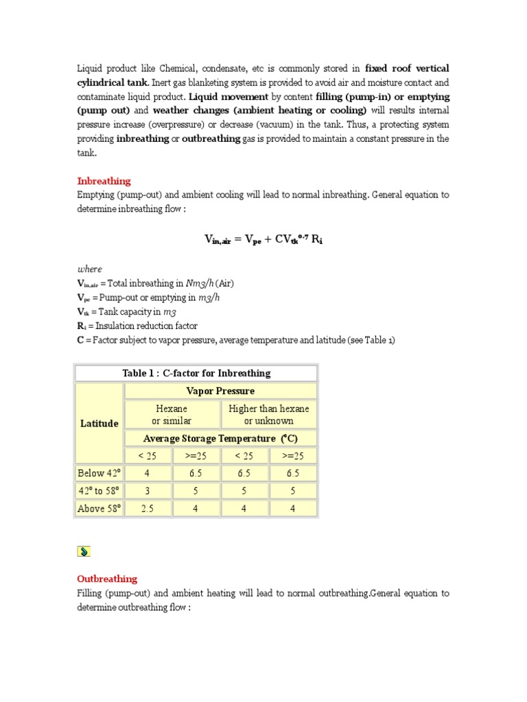 Tank Calculations As Per API 2000 | PDF | Thermal Insulation ...