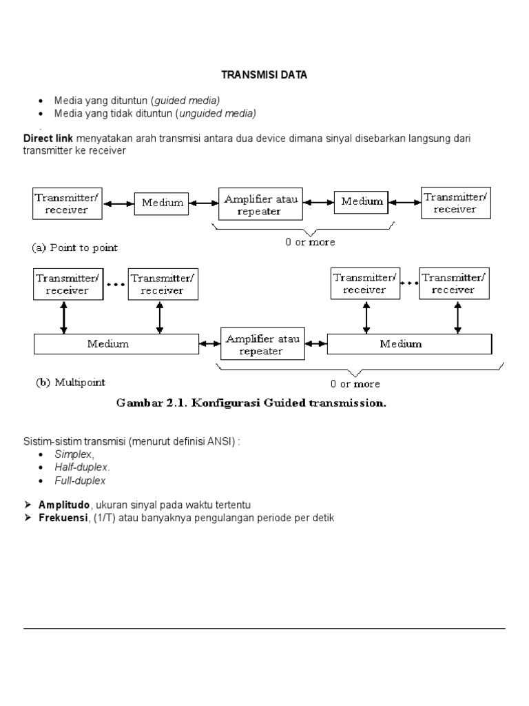 Jenis Transmisi Data dan Media | PDF | Teknologi & Rekayasa