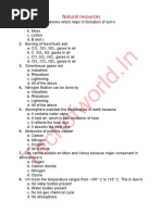 Environmental Science Multiple Choice Questions | PDF | Plants | Fungus