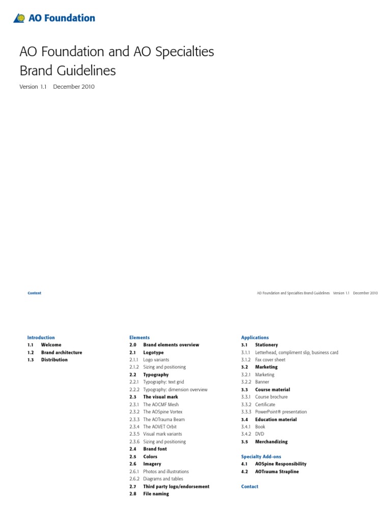 Ao Brand Guidelines 1-1 | PDF | Typefaces | Logos