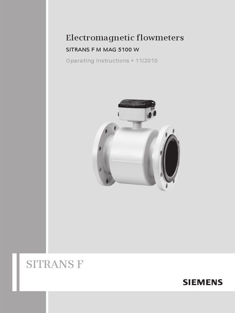 Mag5100W Manual PDF | PDF | Flow Measurement | Electromagnetic Induction