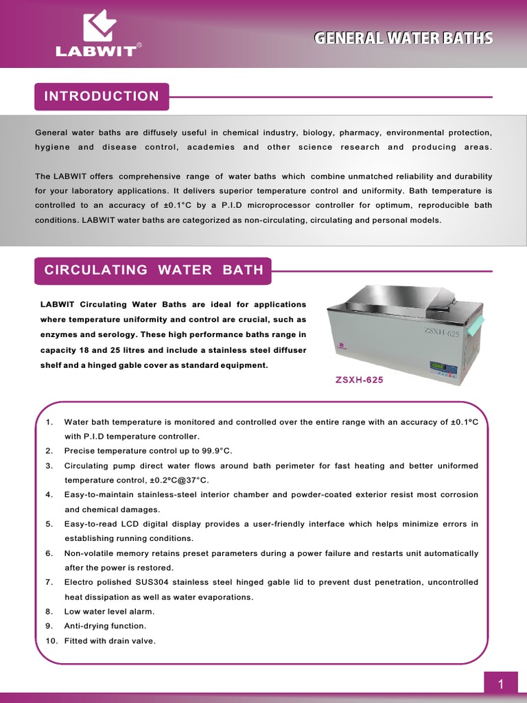 General Water Baths 1 | PDF | Stainless Steel | Building Engineering